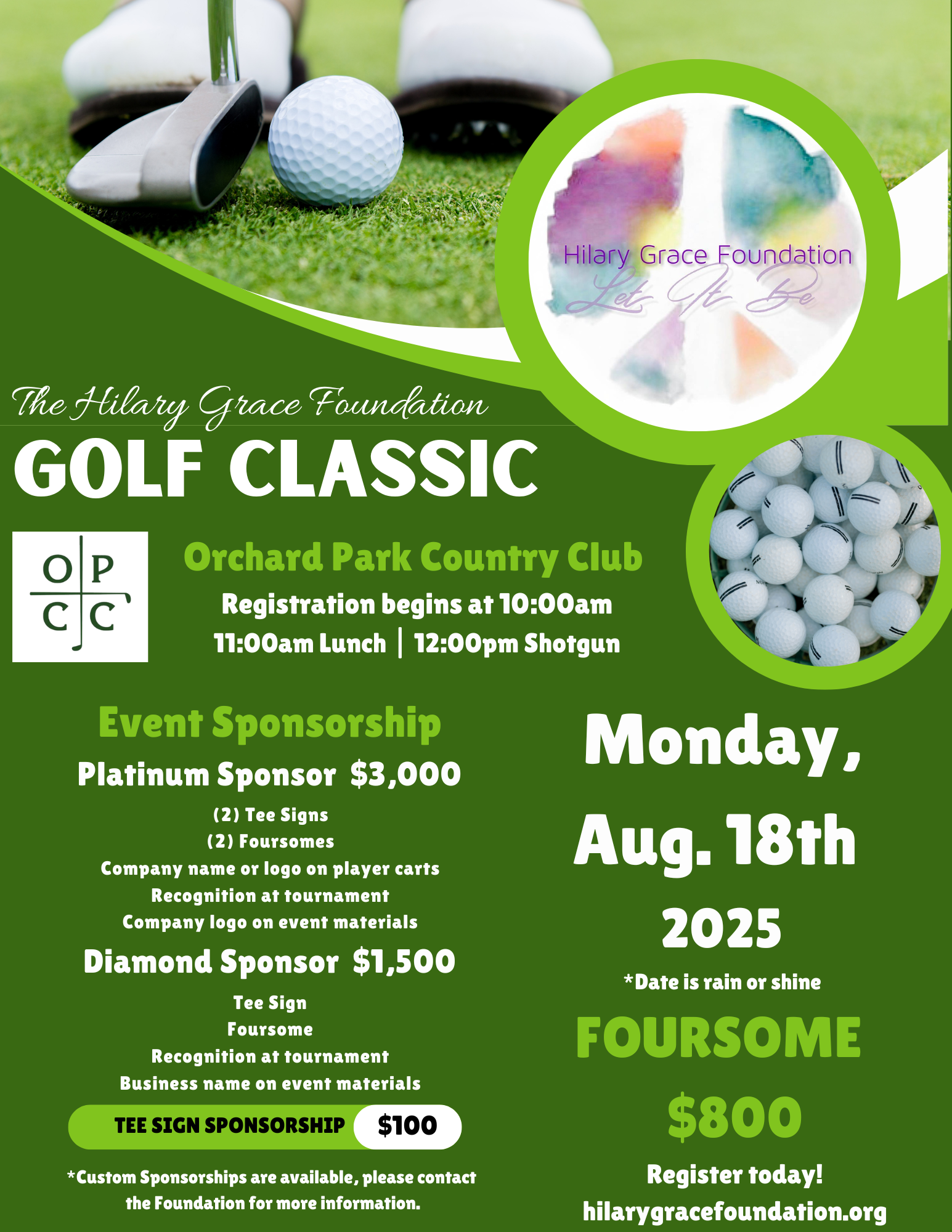6th Annual Hilary Grace Foundation Golf Classic – Hilary Grace Foundation